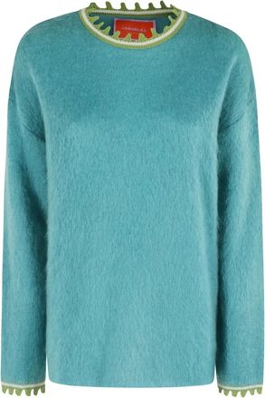 La DoubleJ pull à bords festonnés - Bleu