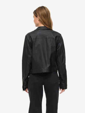 Noisy May Lederimitatjacke NMCOATED DEBRA LS JACKET NOOS Lederimitat