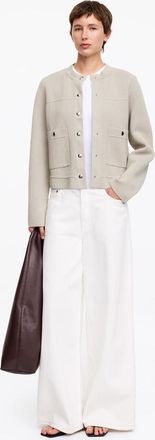 Arket Strickjacke Aus Baumwolle -Beige