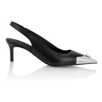 Philipp Plein Skull Strass Slingback Pumps - - Shoes - Damen - Schwarzk - 39 EU