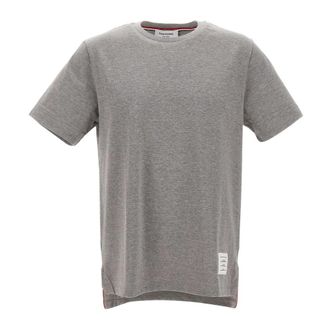 Thom Browne Jersey Relaxed Side Slit Tee - - Tops - Herren - Grau - S