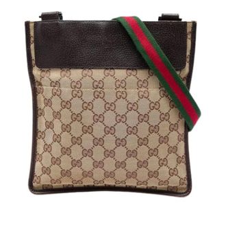 Gucci Sac bandouli&egrave;re en toile Pre-owned - Femme - Pre-owned - Beige - Taille: ONE Size