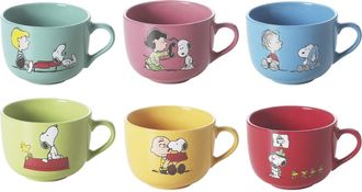 Excelsa Brunch Time Cappuccinotasse 6 tlg. Set Jumbo Snoopy