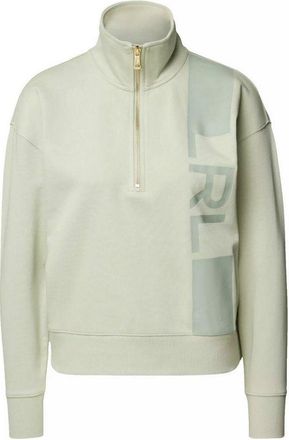 Polo Ralph Lauren Sweatshirt Retro Logo Halb Zip Troyer halblangen Rei&szlig;verschluss, Troyer-Kragen, gerippten Abschl&uuml;ssen