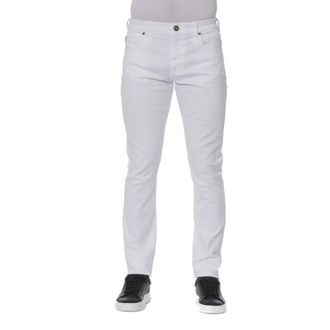 Trussardi Homme, Jeans, Blanc, Taille: W34 Jean blanc &eacute;l&eacute;gant en m&eacute;lange de coton