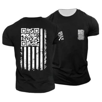 Generic T-shirt pour homme pour la vie quotidienne d&eacute;contract&eacute;e. Design &eacute;l&eacute;gant de code QR. pour danser et se d&eacute;tendre. Pour toutes les saisons. Confortable e