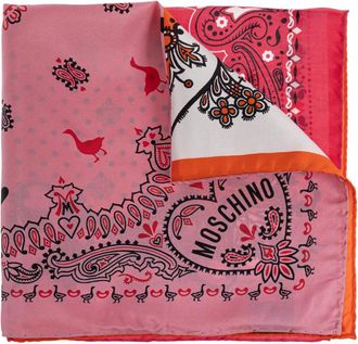 Moschino Homme, Accessoires, Rouge, Taille: ONE Size Silk Pocket Square