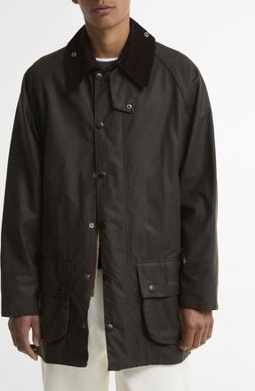 Barbour Beaufort-Wachsjacke von aus Baumwolle mit Cordkragen
