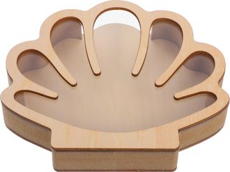 Amosfun Holz Vitrinenbox F&uuml;r Muscheln Dekorative Aufbewahrungsbox Vielseitiger Mehrzweck-display Praktische Vitrine Robustes Etui Mit Rahmen F&uuml;r Tischplatte U