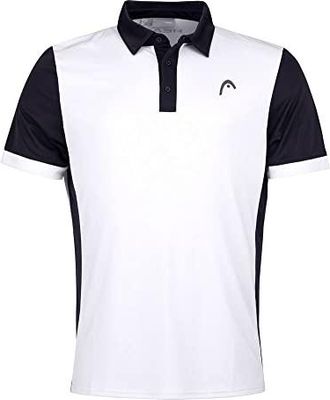 Head Davies Polo Shirt Men, Blanc/Noir, L Homme