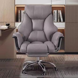 Generic Komfortabler Chefsessel mit Drehfunktion, ergonomischer B&uuml;rostuhl mit hoher R&uuml;ckenlehne, Lederpolsterung, Dicker Sitzfl&auml;che, Armlehnen und H&ouml;henverste