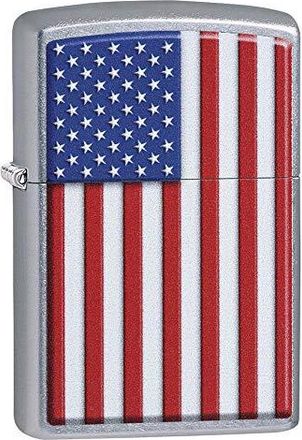 Zippo Sturmfeuerzeug - Patriotic, Street Chrome, Color Image - Nachfüllbar - Wiederverwendbar - Windfestes Design - Geschenkbox - Made in USA
