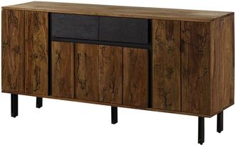 Massivmoebel24 Sideboard Sheesham 155x40x77 natur unbehandelt lichtenberg 115