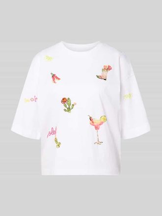 Marc Cain T-Shirt mit Motiv-Stitchings
