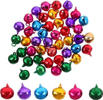 Angoily 100stücke Teilig Buntes Jingle Bells Kleine Glocken Als DIY-partydeko Und Weihnachtsbaumanhänger Vielseitige Festival-Ornamente Für Schmuck Bastelzube