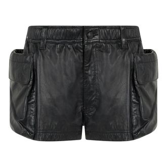 R13 Cargo-Shorts aus Leder - - Shorts - Damen - Schwarzk - M