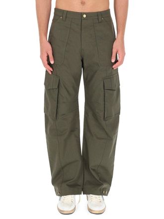 Golden Goose Cotton-Blend Cargo Pants - Green