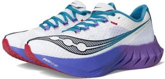 Saucony Baskets Endorphin Pro 4 pour Femme, Blanc/Mutant, 38 EU