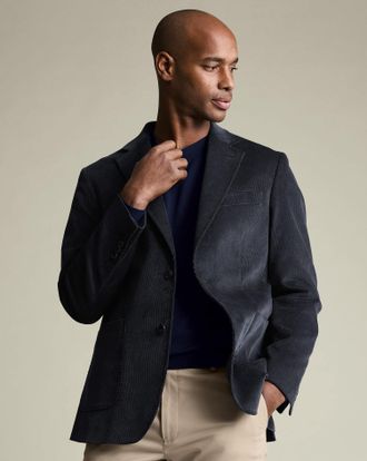 CHARLES TYRWHITT Cordsakko - Marineblau