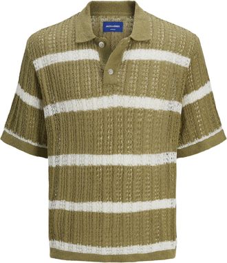 Jack & Jones Male Gestricktes Polo Gestreift Gestricktes Polo