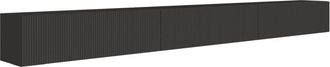 Selsey Selsey Veldio - TV-Lowboard h&auml;ngend mit geriffelten Fronten, 300 cm, schwarz