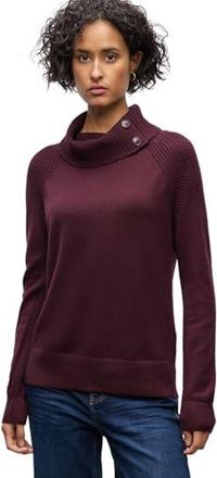 Street One 3015724 Pull à col Montant, Rouge Framboise, 36 Femme