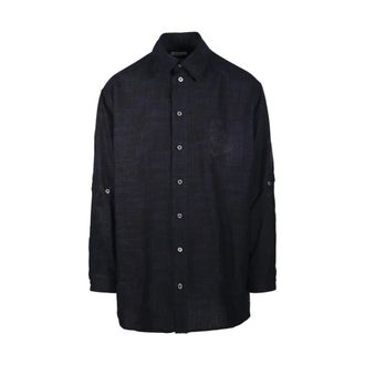 Off-white Schwarzes Logo Leinenhemd - - Jackets - Herren - Schwarzk - XS
