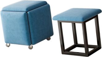 Generic Stapelbare Nesthocker, 5-in-1-Otto-W&uuml;rfelstuhl-Set, leicht und einfach zu verstauen, for den Innen- und Au&szlig;enbereich im Gartenb&uuml;ro(Color 3,35x35cm)