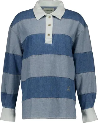 Closed Femme, Tops, Bleu, Taille: 42 FR Polos de style rugby