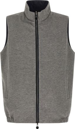 Kiton Double-Face Nylon Vest - Black