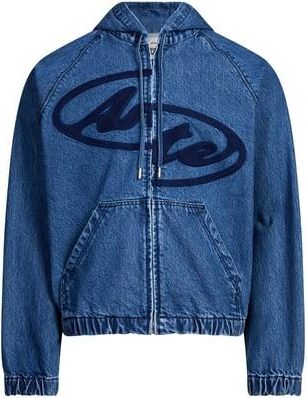 Arte Veste &agrave; capuche en denim de coton Split Logo