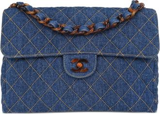 Chanel 1997 Jumbo Classic Flap Schultertasche - Blau