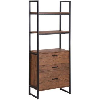 Beliani Regal TIFTON 158 cm Dunkelbraun