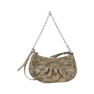 Balenciaga Pre-owned Sac bandouli&egrave;re Le Cagole Mini en toile enduite Monogramme BB - Femme - Pre-owned - Beige - Taille: ONE Size