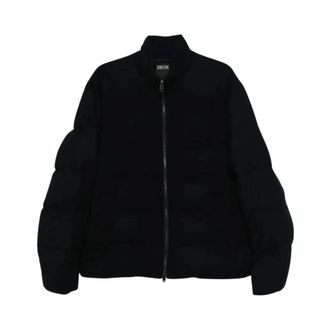 Ermenegildo Zegna Jacke mit durchgehendem Rei&szlig;verschluss und langen &Auml;rmeln - - Jackets - Herren - Blau - 3XL