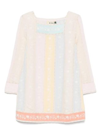 Rixo robe &agrave; fleurs brod&eacute;es - Rose