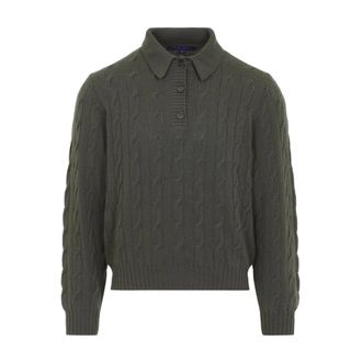 Ralph Lauren Polo-Pullover im Zopfmuster - - Tops - Herren - Gr&uuml;n - XS