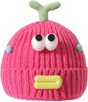 Generic Bonnet tricot&eacute; fantaisie pour femme avec cache-oreilles Motif saucisse, 02 Rose vif., taille unique