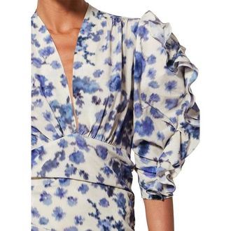 Isabel Marant Robe courte Doris en soie stretch imprim&eacute;e