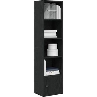 vidaXL Biblioth&egrave;que ch&ecirc;ne noir 31x24x127 cm bois ding&eacute;nierie Vidaxl