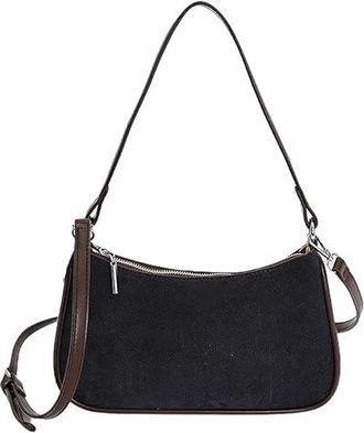 Generic Sac &agrave; main Hobo en polyur&eacute;thane avec fermeture &eacute;clair - Sac &agrave; main sous les aisselles - Cha&icirc;ne avec pendentif pour femme - Travail et voyage, bleu, 11