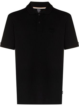 BOSS polo Pallas à logo brodé - Noir