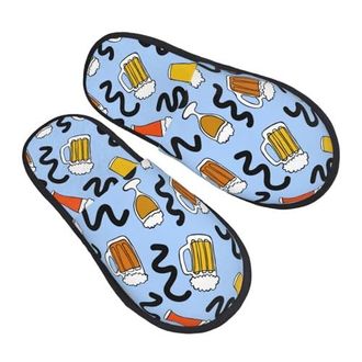 Generic Chope &Agrave; Bi&egrave;re 1 Homme Femme Chaussures De Maison Respirantes Slippers Peluche Chaussons Pour Hiver Ext&eacute;rieur Automne M