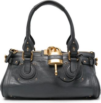 Chloé petit sac porté épaule Paddington en cuir - Noir