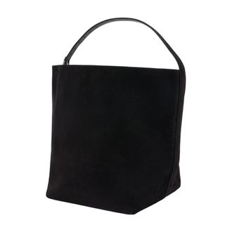 Toteme Womens Belted Leather Shoulder Bag Black Cowhide