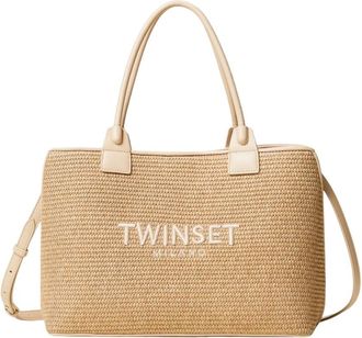 Twinset Femme, Sacs, Beige, Taille: ONE Size Sac &agrave; main avec poign&eacute;e sup&eacute;rieure