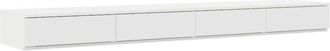 vidaXL Tiroirs de lit Blanc 200 x 36.5 x 16.5 cm Bois ding&eacute;nierie Vidaxl