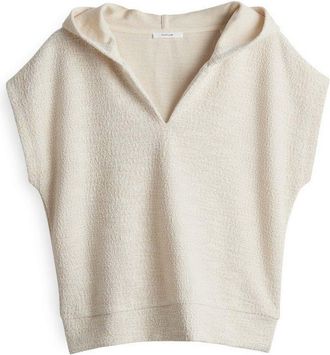 OPUS Sweatshirt GINSI aus Boucl&eacute; Sweat BCI Cotton, breiter Saum, elastischer Stoff