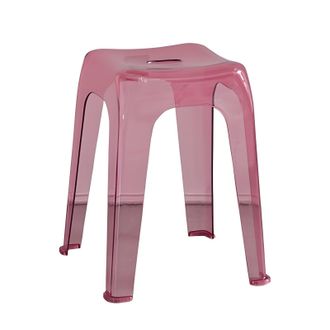 Generic 6Er-Set Transparente Acryl-Esshocker (45,7 cm Hoch), Moderne, Stapelbare Barhocker Aus Durchsichtigem Kunststoff, Runde, R&uuml;ckenlehnenlose St&uuml;hle f&uuml;r K