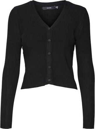 Vero Moda Femme Vmglory Noos &Agrave; Col en V Cardigan, Noir, M EU